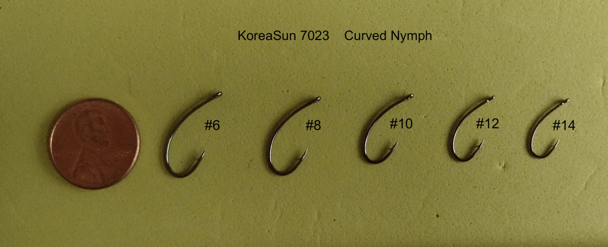 New KoreaSun Curved Nymph Hook, More sizes of Trout & Small Jig Hooks ...