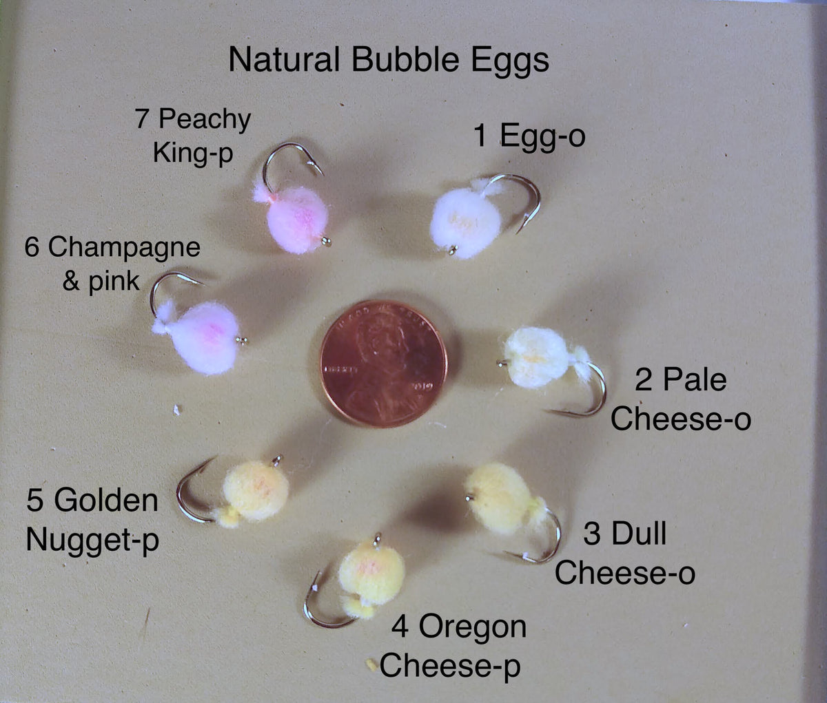 Bubble Eggs, Natural Colors #8, 6, 4 – Eggman Flies and Supplies